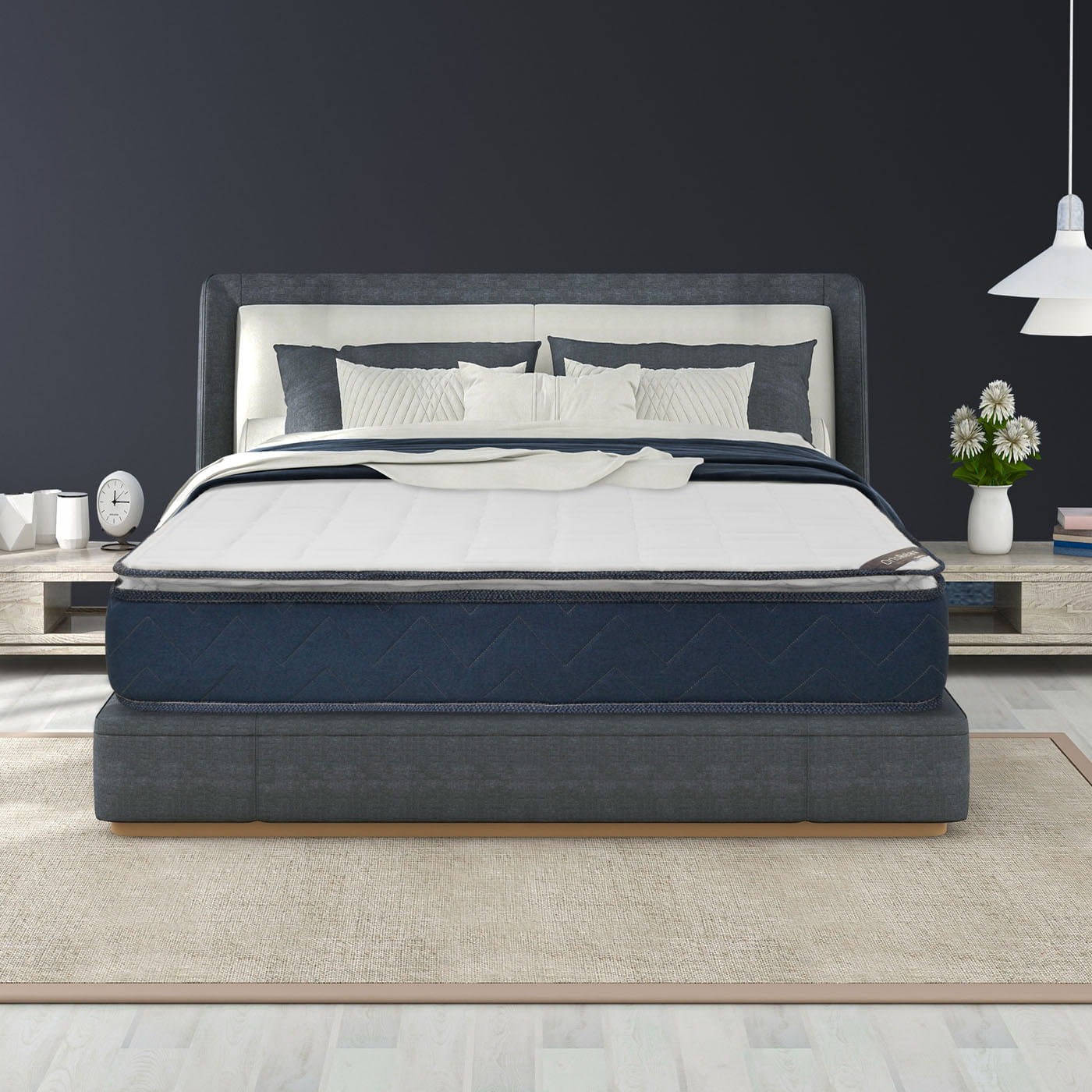 Combo Colchón Indigo + Set de Almohadas Siliconadas Sencillo ...