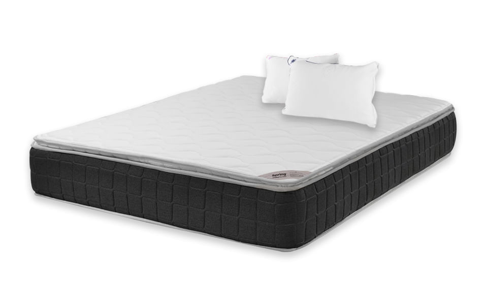 Combo Colchón Apolo + Set de Almohadas Siliconadas Queen - Colchones Spring